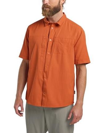 Jack Wolfskin Sierra Canyon SS Shirt M Chemise, Burnt Orange, XXL Hommes