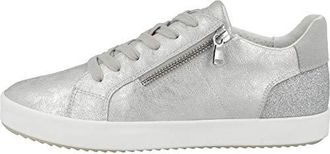 Geox Femme D Blomiee A Sneakers, Silver, 41 EU