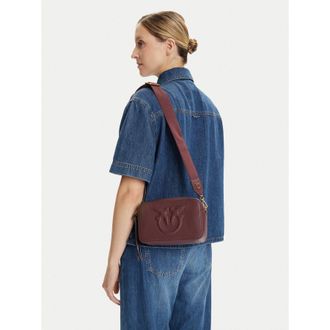 Pinko Handtasche PINKO Carrie Camera Bag Classic PE 25 PLTT 104336 A29Q Dunkelrot