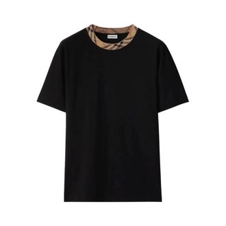 Burberry Homme, Tops, Noir, Taille: XL T-shirt Col Rond Noir
