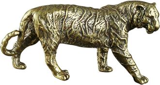 NUOBESTY Messing Tiger Dekoration Schreibtisch Ornament Retro Tierfigur aus Massivem Messing f&uuml;r B&uuml;ro Wohnzimmer Schlafzimmer