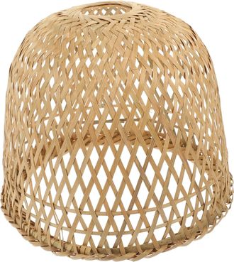 Artibetter Bambus-Lampenschirm Rattan-Lampenschirm Hängeleuchten Lampenschirme Für Stehlampen Geflochtener Pendelleuchtenschirm Birnenschutz Käfig Kronleuchter R