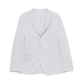 Eleventy Homme, Vestes, Gris, Taille: 3XL Veste en coton et lin