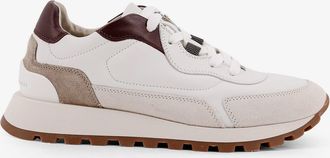 Brunello Cucinelli Low-top leather sneakers with Monili detail - BRUNELLO CUCINELLI - gender_Woman