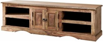 Massivmoebel24 TV-Board Sheesham 150x45x45 grau ge&ouml;lt leeds 48