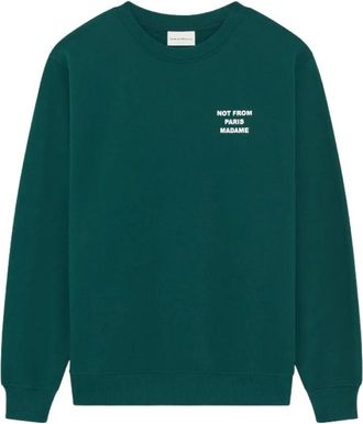 Dr&ocirc;le de Monsieur Homme, Sweatshirts et sweats &agrave; capuche, Vert, Taille: L Le Slogan SweaT-shirt
