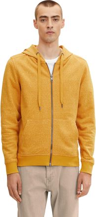 Tom Tailor Herren Sweatjacke mit Streifen 1033588, 28140 - Flame Brown Injected Stripe, S