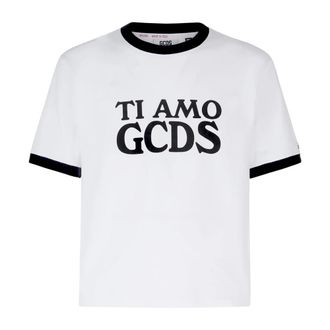 GCDS Ti Amo T-Shirt - - Tops - Damen - Wei&szlig; - M