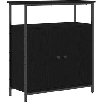 vidaXL Buffet Ch&ecirc;ne noir 70 x 30 x 80 cm Bois ding&eacute;nierie Vidaxl