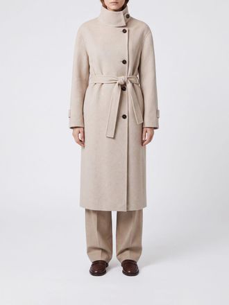 Brunello Cucinelli Manteau crois&eacute; 100% cachemire avec ceinture &agrave; la taille