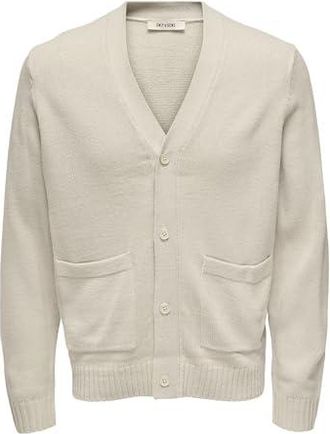 Only & Sons Onsmajor RLX Cardigan en Tricot, Doublure argent&eacute;e., XXL