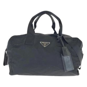 Prada unisex, Pre-owned, Noir, Taille: ONE Size Pre-owned Tessuto 2way Boston bag