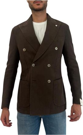 L.B.M. 1911 L.b.m. 1911, Homme, Vestes, Brun, Taille: XL Veste crois&eacute;e