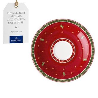Villeroy & Boch Toys Delight Specials sous-tasse &agrave; caf&eacute; au lait, dessous de tasse, petite assiette en porcelaine, vaisselle de No&euml;l, 19 cm &Oslash;, r&eacute;sistant au lave-vaisse