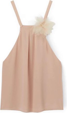 Motivi Femme, Tops, Rose, Taille: 44 FR Top dos nu avec fleur en mousseline