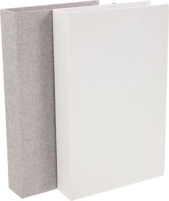 Luxshiny 2 Stück Dekorative Bücherboxen Aus Leinenstoff Kunst-Aufbewahrungsbuch Buchförmige Boxen Gefälschte Buchstapel-Modelle Geheimbehälter Für Couchtisch-B