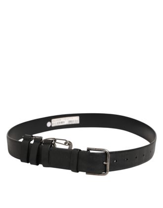 Dolce & Gabbana Mens Black Key Ring Clip Attachments Buckle Belt 100lf