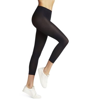 Falke Damen Leggings Pure Matt 50 DEN Capri W Le halb-blickdicht einfarbig 1 Stück, Blau Marine 6179, M-L