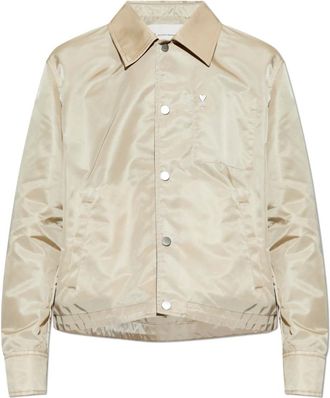 Ami Homme, Vestes, Beige, Taille: M De Coeur Stud Buttoned Jacket