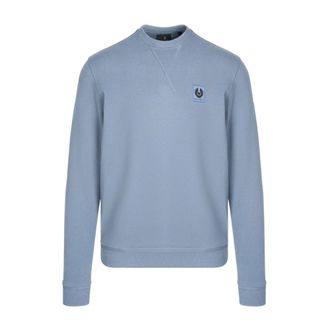 Belstaff Blauer Logopatch Baumwoll-Sweatshirt - - Sweatshirts & Hoodies - Herren - Blau - M