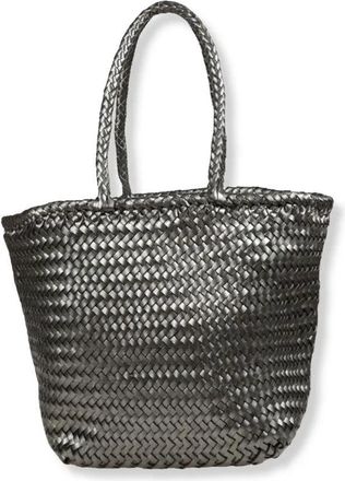 Dragon Diffusion Shopper & Totes - Structured Handbag With Smooth Surface And Top Han - Gr. unisize - in Silber - f&uuml;r Damen
