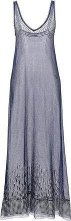 Paco Rabanne Knielanges Kleid - Blau