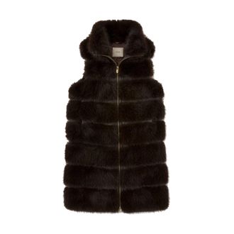 Yes-Zee O105Ko00 0232 Lange Weste - - Jackets - Damen - Braun - XS
