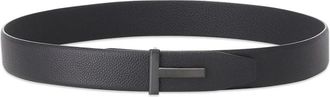 Tom Ford Homme, Accessoires, Noir, Taille: 105 CM Grained Calf Leather Belt