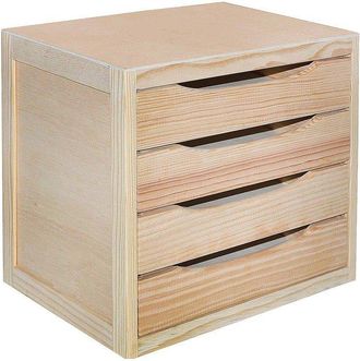 Aran&aacute;z Kommode, Kiefer, Mehrfarbig, 39 x 30 x 37 cm