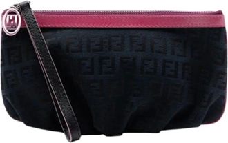 Fendi Pochette vintage en toile Pre-owned - Femme - Pre-owned - Noir - Taille: ONE Size