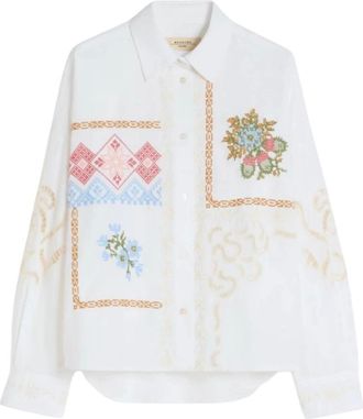 Max Mara Femme, Blouses et Chemises, Multicolore, Taille: 34 FR Camicia ricamata pizzo