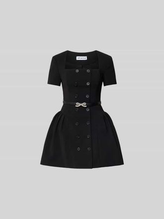 Self Portrait Minikleid mit doppelter Knopfleiste