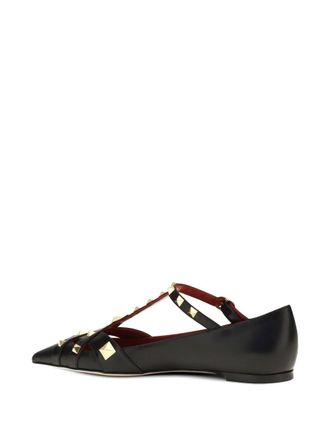 Valentino Garavani Rockstud Cage Ballet Flat - Black