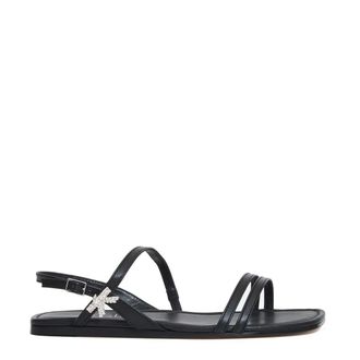 AGL Sandalen - Black Flat Sandals With Straps - Gr. 37,5 (EU) - in Schwarz - f&uuml;r Damen