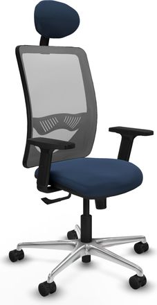 Piqueras y Crespo Neigbarer PC-Stuhl Zulema mit 2D-Armen, h&ouml;henverstellbarer Lendenwirbelst&uuml;tze und festem Kopfteil, ausgestattet mit 3 Positionen und Schneidschaum, Gr