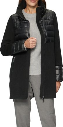 s.Oliver Mantel im Fabricmix mit hohem Stehkragen