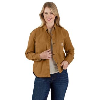 Carhartt Work in Progress Damen Heavyweight Duck Overshirt 106621 Carhartt Brown-XL