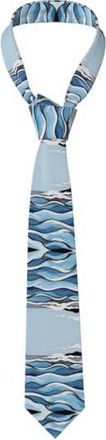Generic Cravate DAffaires Les Vagues Qui Clapotent Contre Les Rochers Tendance Men Tie Formelle Cravate Pour Homme Pour &Eacute;v&eacute;nements Accessoires F&ecirc;te