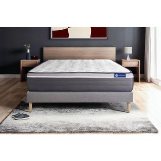 Actisom Actilatex plus matratze 160x200cm + Bettgestell mit lattenrost - Dicke : 26cm - Latex und Memory-schaum - H5