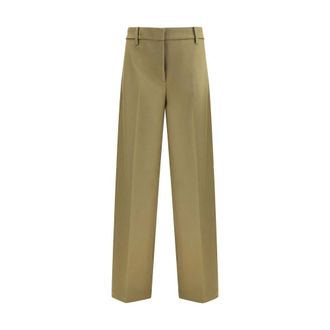 True Royal Klassische Hose aus Schurwolle - - Trousers - Damen - Gr&uuml;n - XS