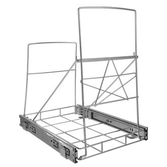 SOLUSTRE K&uuml;chenm&uuml;lleimer Ausziehbar Unter Schrank Einstellbar Pull out M&uuml;lleimer Schrank mit Korb Stauraum Abfallbeh&auml;lter f&uuml;r Gallonen M&uuml;llbeh&auml;lter Unter Sp&uuml;le