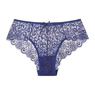 Generic Culotte sans Couture Femme, Pantalon Triangle surdimensionné en Dentelle Pure Desire, Sexy, sans Couture, Transparent, Pur Coton, Entrejambe, Plus Gro