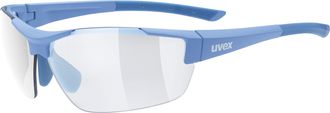 Uvex sportstyle 612 VL - Sportbrille für Damen und Herren - mit selbsttönendem Visier - druckfreier Sitz & perfekter Halt - lightblue matt/smoke - one size