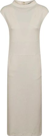 Max Mara Femme, Robes, Beige, Taille: 42 FR Abito in jersey scuba Fatto