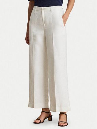 Lauren Ralph Lauren Stoffhose 200P08107001 Wei&szlig; Wide Leg