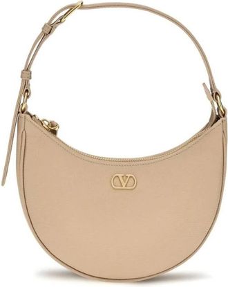 Valentino Garavani Sac bandouli&egrave;re VLogo Moon - Femme - Sacs - Beige - Taille: ONE Size