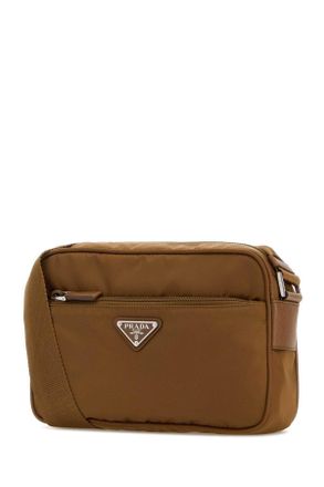 Prada Womens Brown Re-Nylon Crossbody Bag Brandy Borse A Mano
