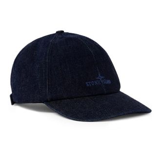 Stone Island Homme, Accessoires, Bleu, Taille: ONE Size Casquette de baseball avec logo brod&eacute;
