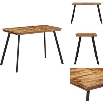 vidaXL Esstisch 120x62x76 cm Massivholz Teak - Esstisch - Holztisch - Teakholzm&ouml;bel - K&uuml;chenm&ouml;bel - Esszimmertisch