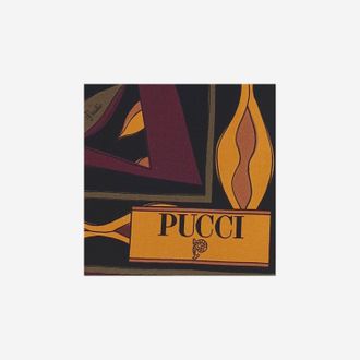 Emilio Pucci Geometric Silk Scarf - Bordeaux